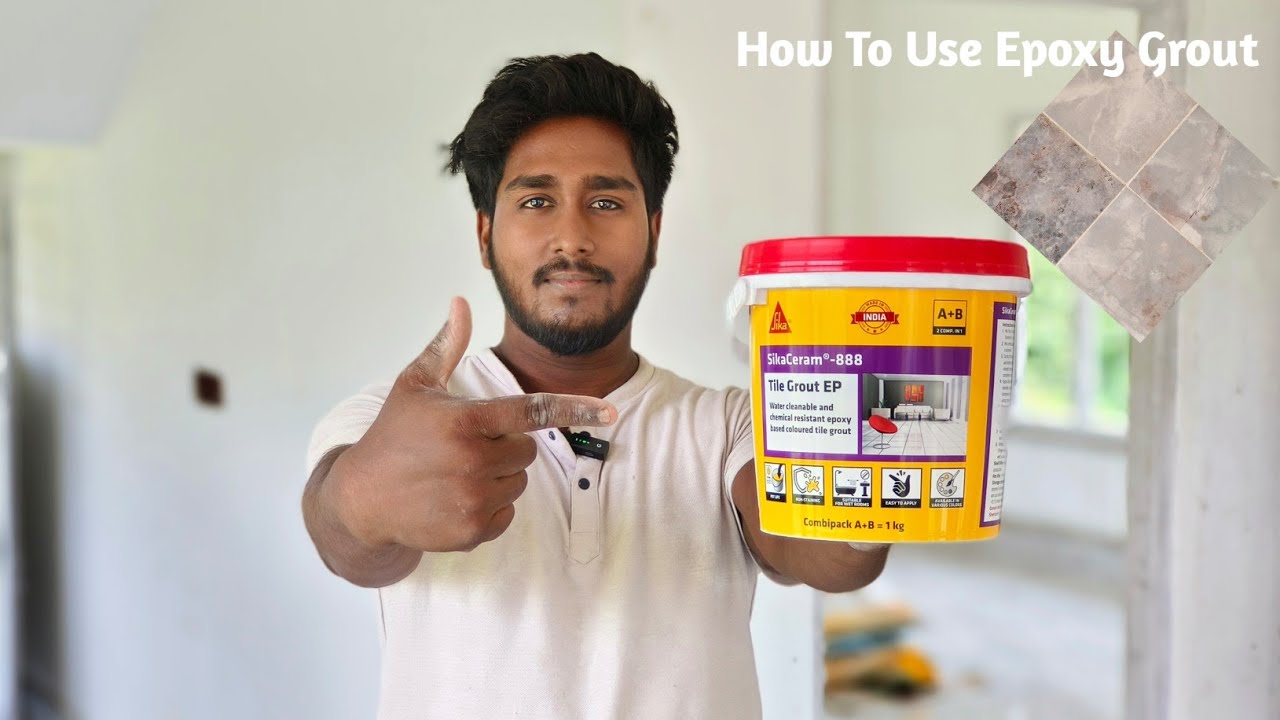 How To Use Epoxy Grout || Epoxy filling in tiles - YouTube