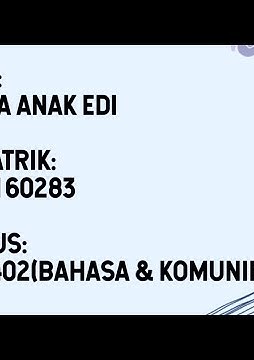 BAHASA DAN KOMUNIKASI (UL00402) - YouTube