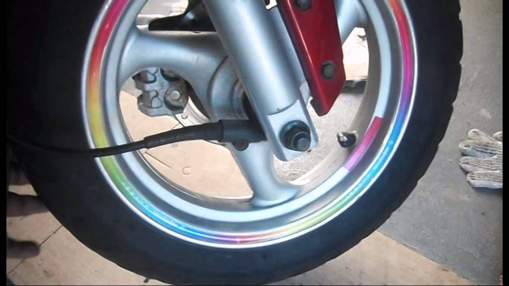 moped before and after applying rim stripe from banggood.com - YouTube