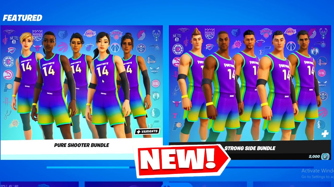 NEW Fortnite X NBA Bundles - NBA SKINS Item Shop Preview - YouTube