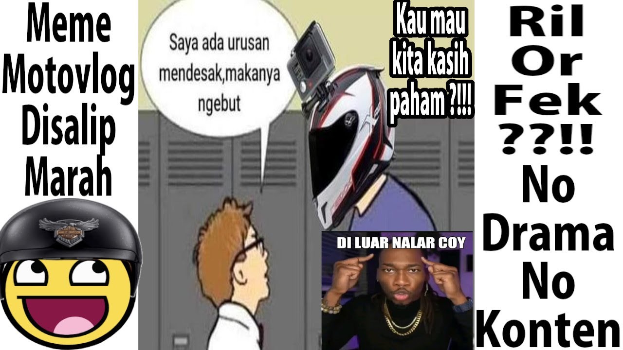 Bahas Meme Motovlog Disalip Marah - YouTube