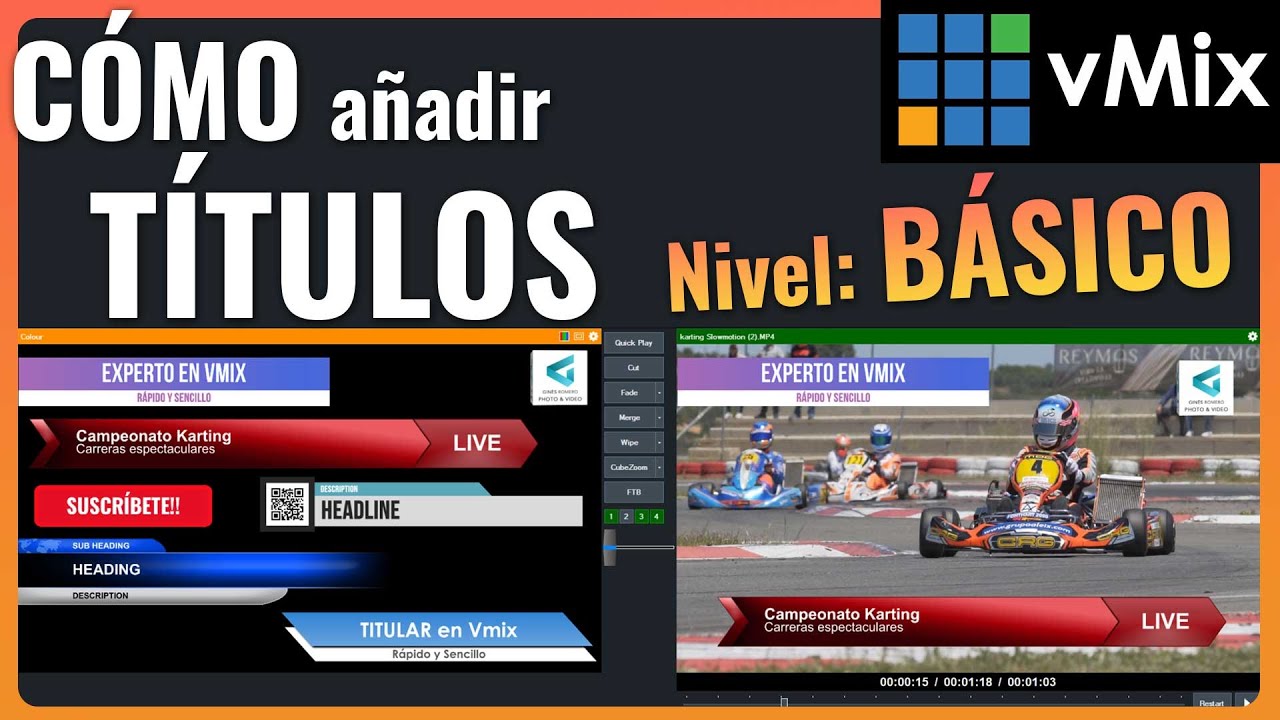 📹Cómo añadir TÍTULOS en VMIX 🤩 + FÁCIL + SENCILLO | Nivel Básico ...