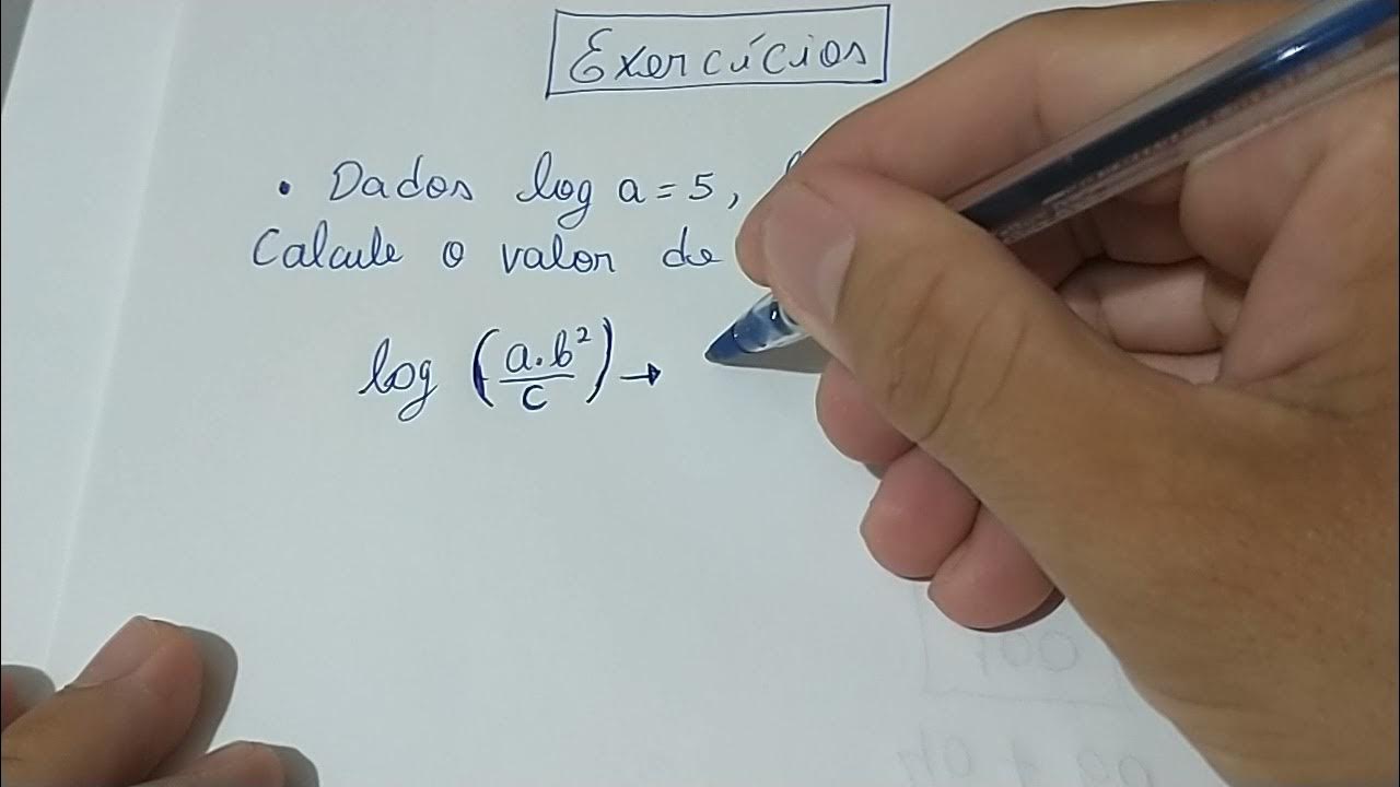 Dados log a=5, log b=3 e log c= 2, calcule o valor de log(ab^2/c) - YouTube