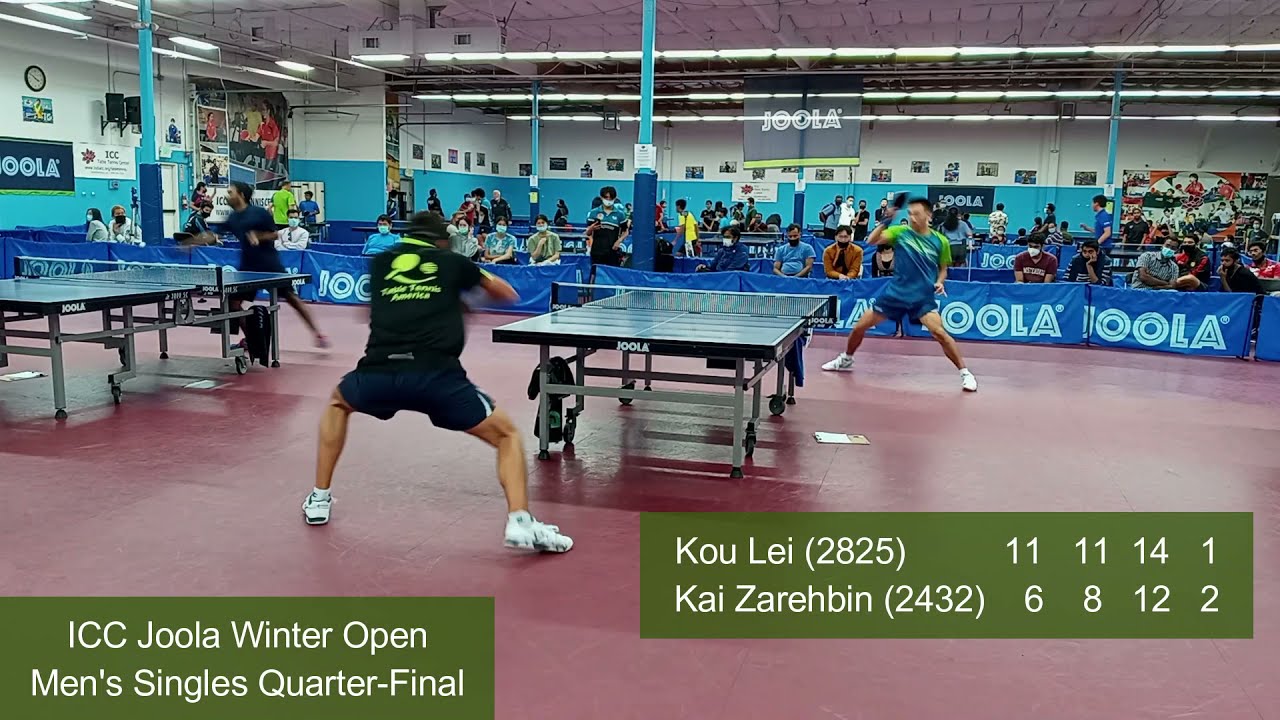 Kou Lei (2825) vs Kai Zarehbin (2432) at ICC Joola Winter Open on 11-14 ...
