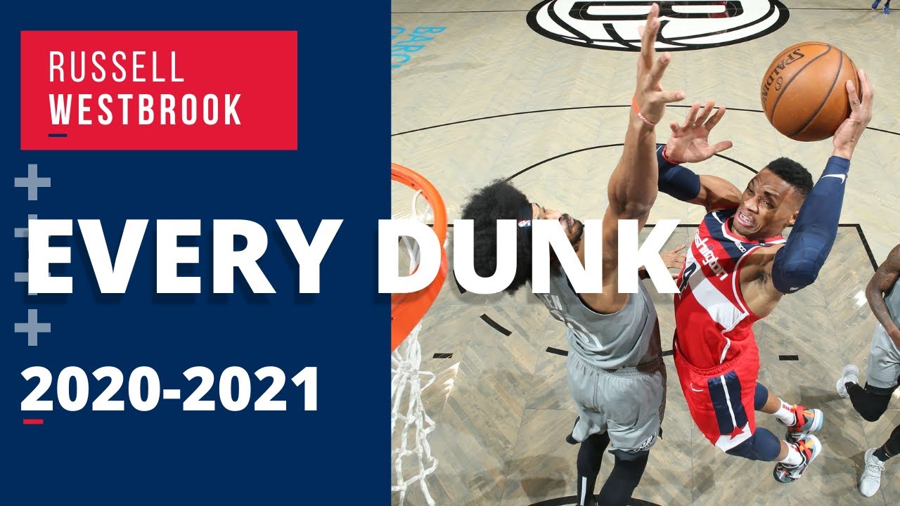 Every Dunk from Russell Westbrook in the 2020-2021 Season - YouTube