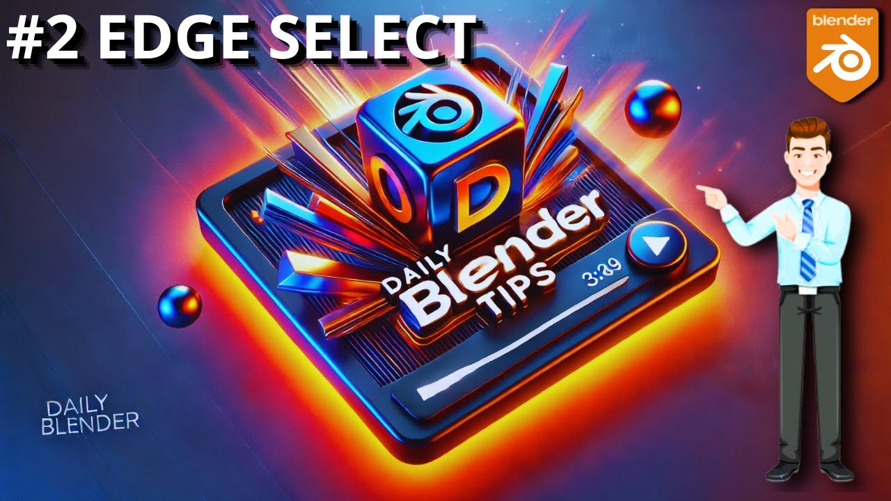 DAILY BLENDER TIP - #2 Edge Select - Blender 4.3 Tutorial - YouTube