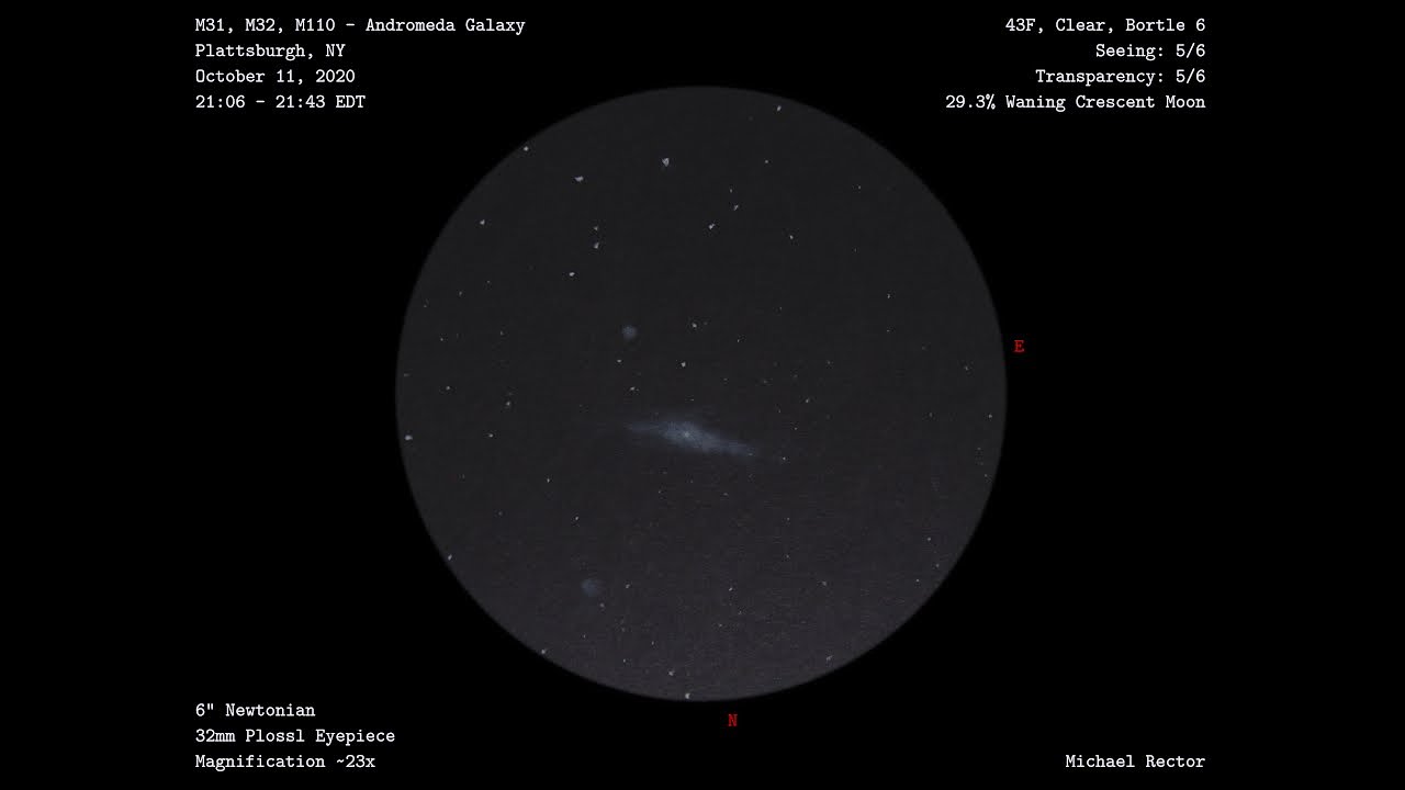 Sketching M31 the Andromeda Galaxy at the Eyepiece - YouTube