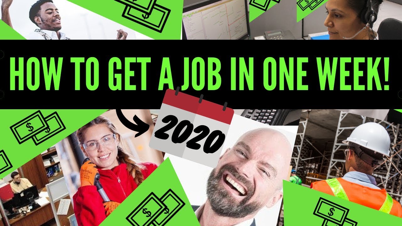 How To Get A Job Fast [Within Just One Week Best Way 2020] - YouTube