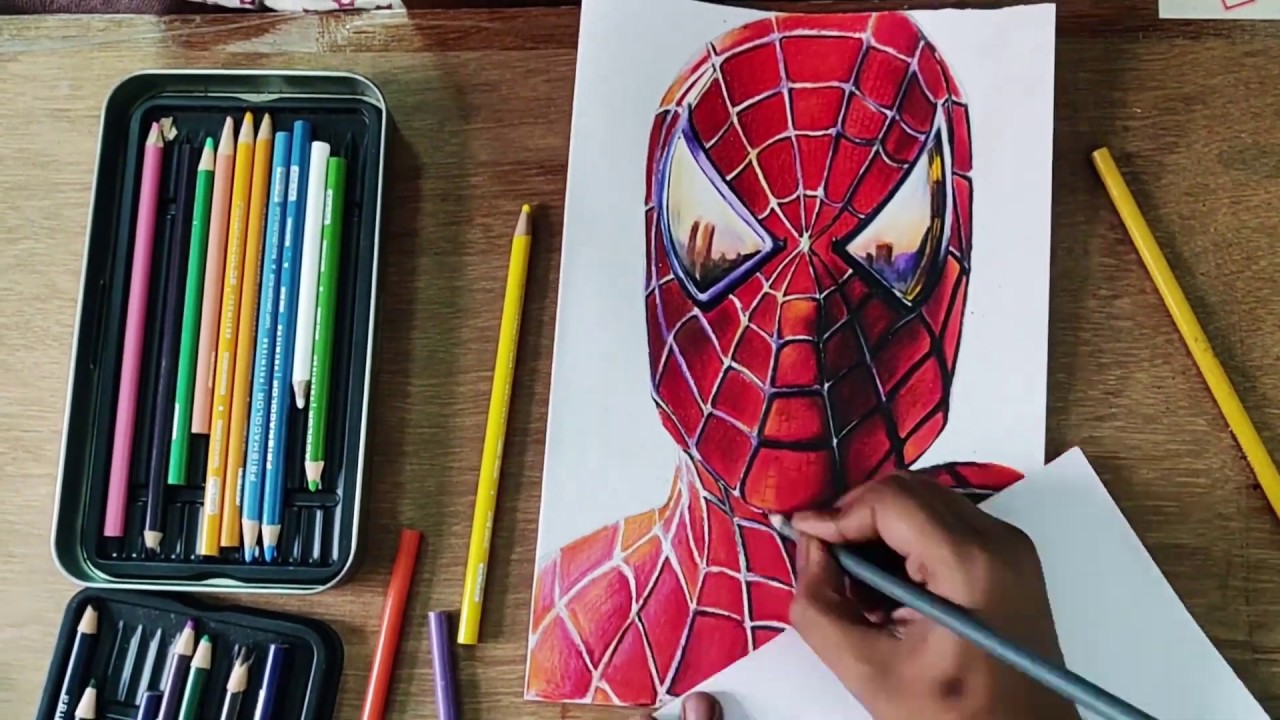 Spider-Man Drawing (Sam Raimi Suit) - Timelapse | VINEETKUMARARTS - YouTube