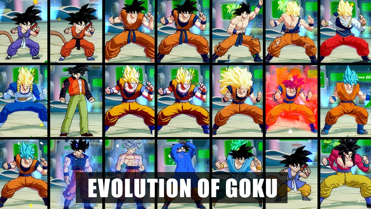 GOKU's Evolution and Transformations Chronologically Ordered - YouTube