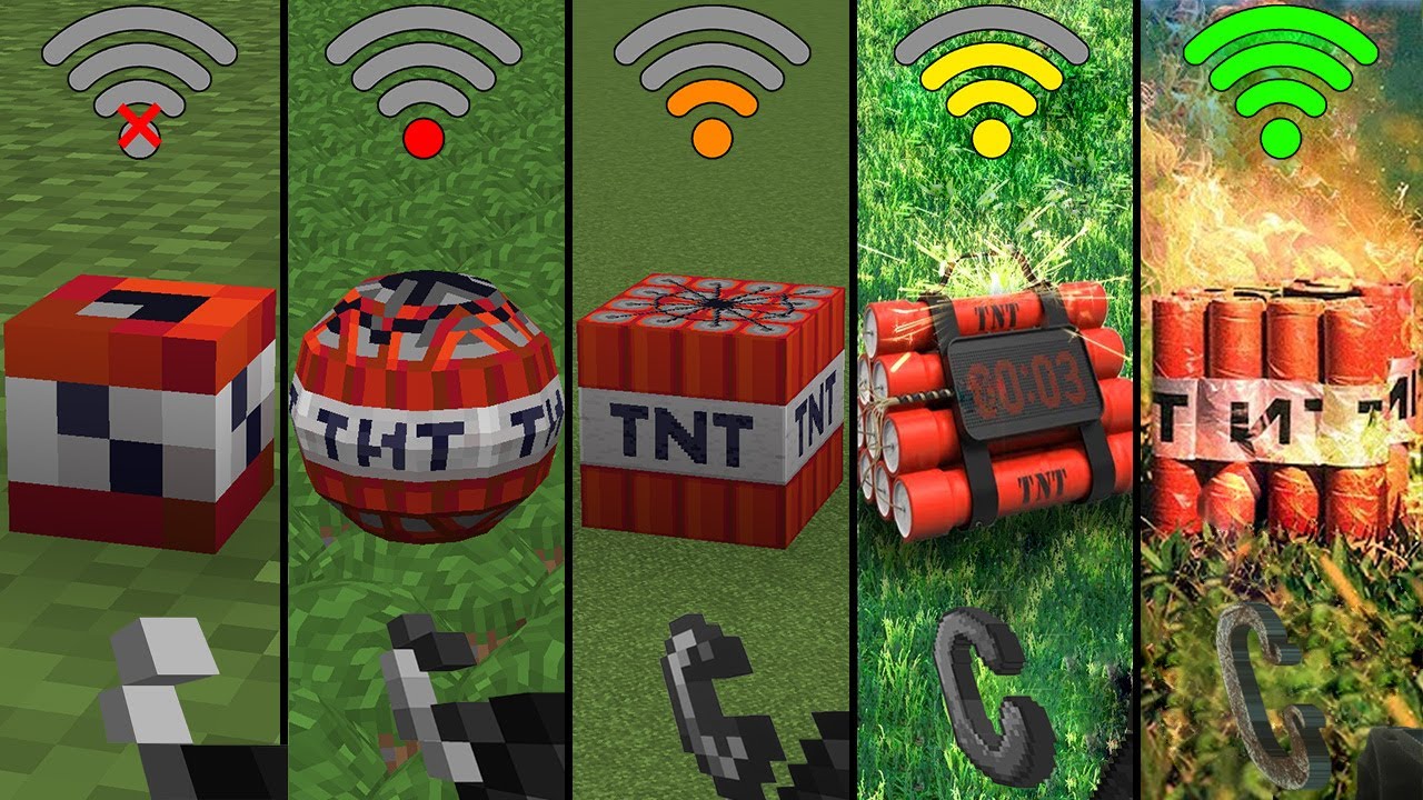 tnt with different Wi-Fi in Minecraft - YouTube