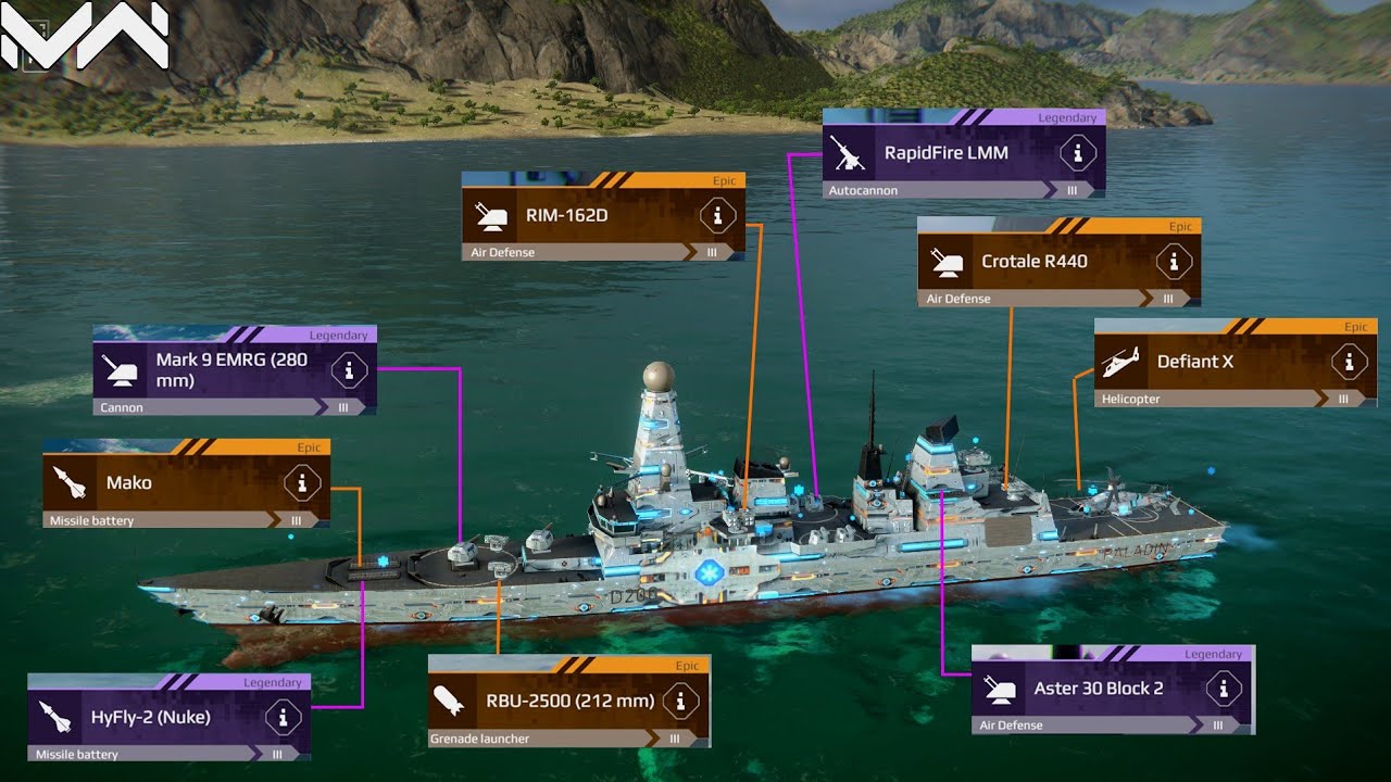 Modern Warships: HMS Paladin Destroyer New Bundle Ship With Hyfly-2 ...