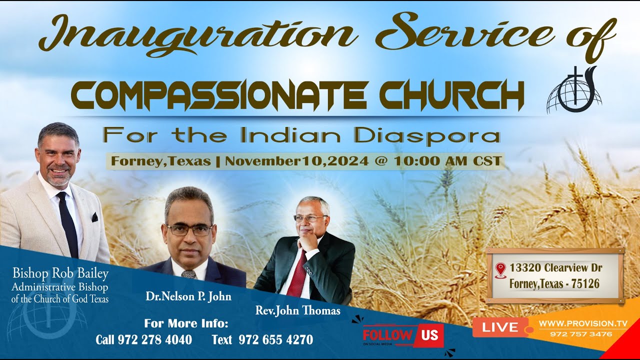 INAUGURATION SERVICE OF COMPASSIONATE CHURCH FORNEY, TEXAS - YouTube