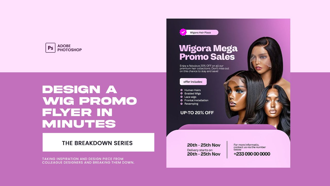 How to Design a Promo Sales Flyer in Photoshop. Adobe Photoshop ...