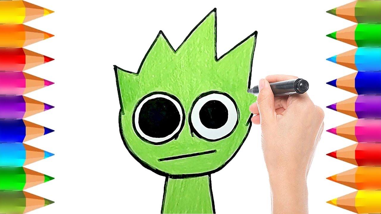 Sprunki Incredibox | Dibujo para Dibujar y Colorear al personaje Verde ...
