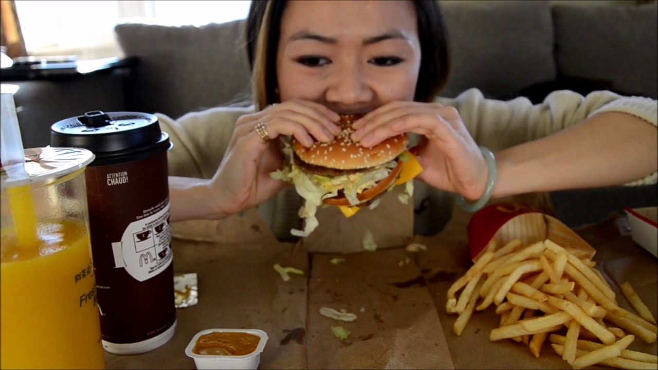 Mukbang Eating Show Mcdonalds Big Mac Youtube
