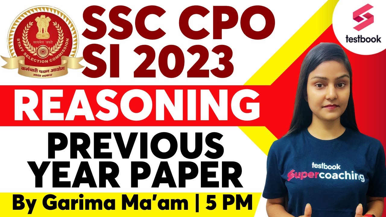 SSC CPO Previous Year Question Paper | Reasoning | SSC CPO Reasoning ...