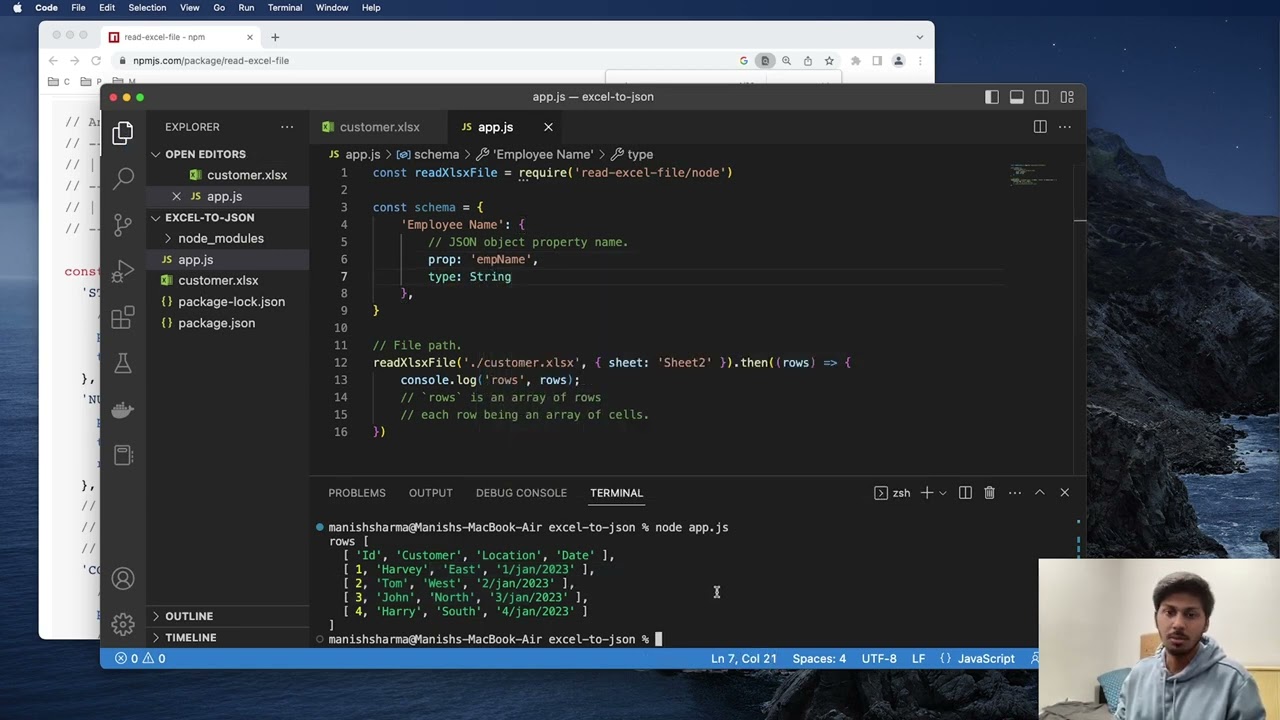 Convert Excel Data To JSON In 1 Minute Using NPM Read excel file And Convert Excel Data To JSON In 1 Minute Using NPM Read excel file And