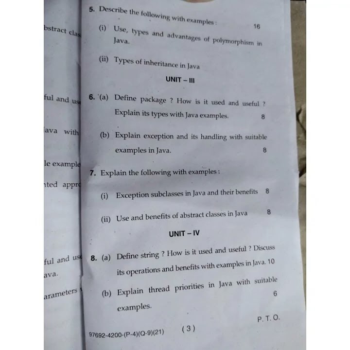 MDU BCA 6 th semester object technologies and programming using Java 2021 - YouTube