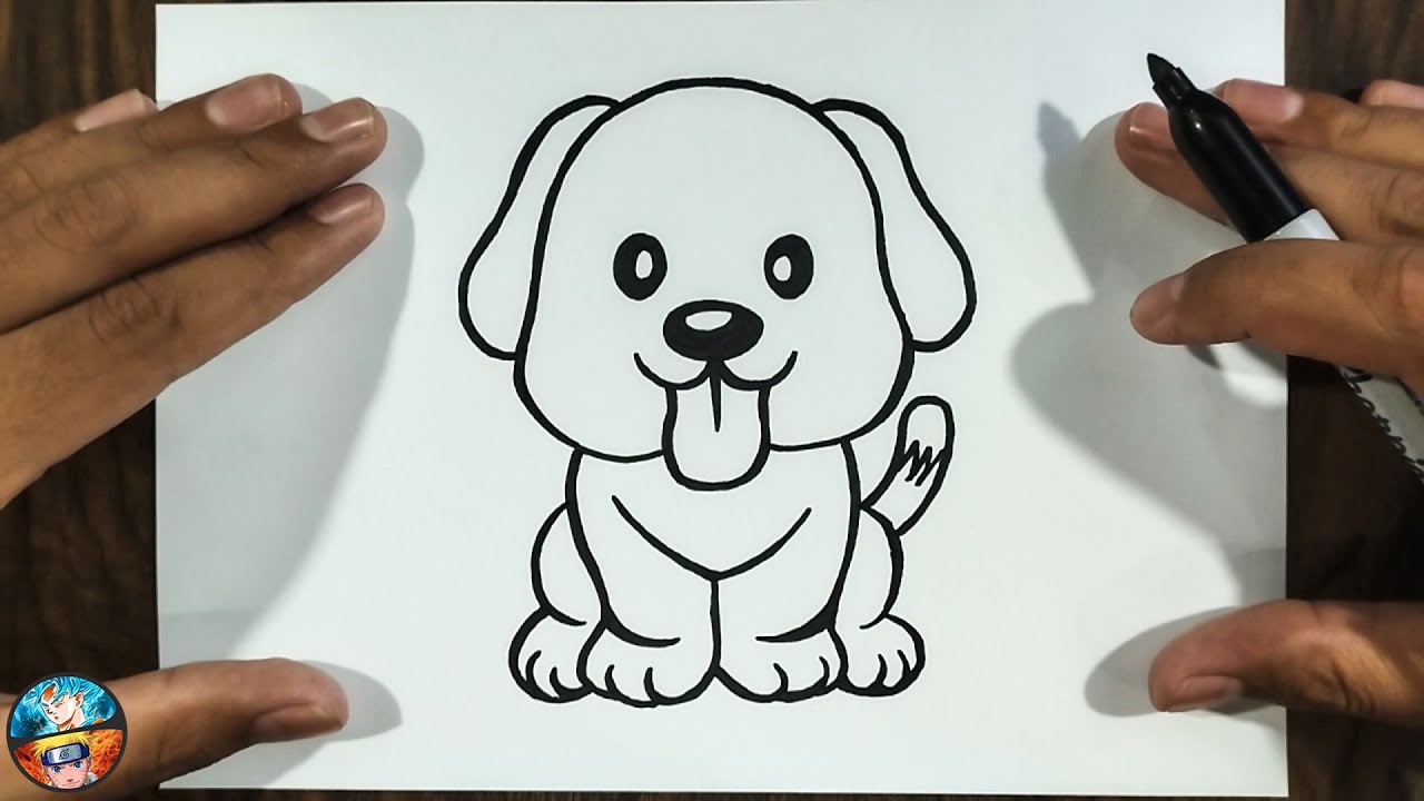 COMO DIBUJAR UN PERRITO LINDO - Dibujos (dibujando) How to draw a PUPPY ...