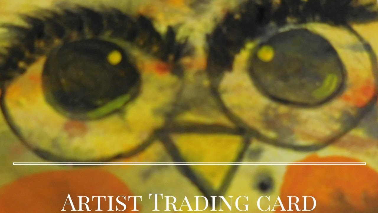 How To Paint Artist Trading Card - YouTube