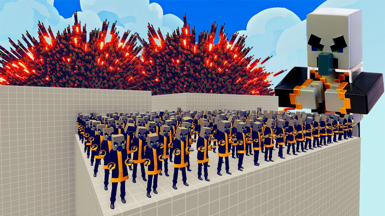 100x MINECRAFT EVOKER + 1x GIANT vs 1x EVERY GOD Totally Accurate ...