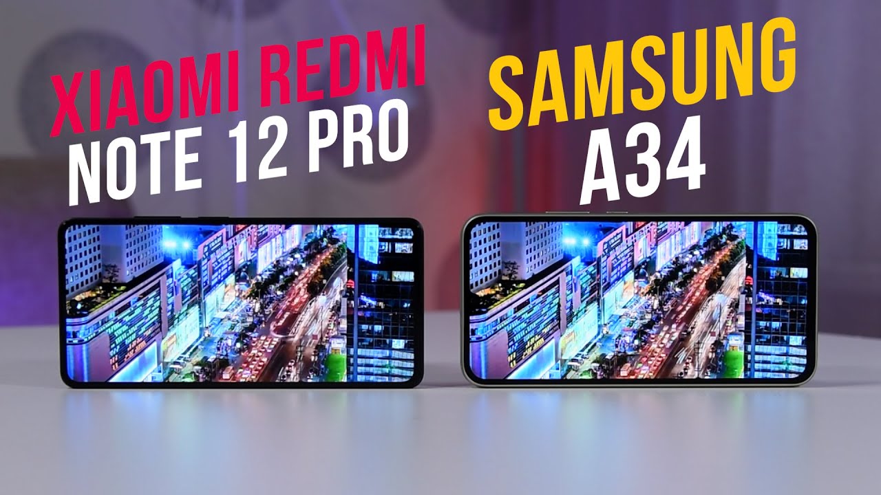 Samsung Galaxy A34 против Xiaomi Redmi Note 12 Pro 5G - YouTube