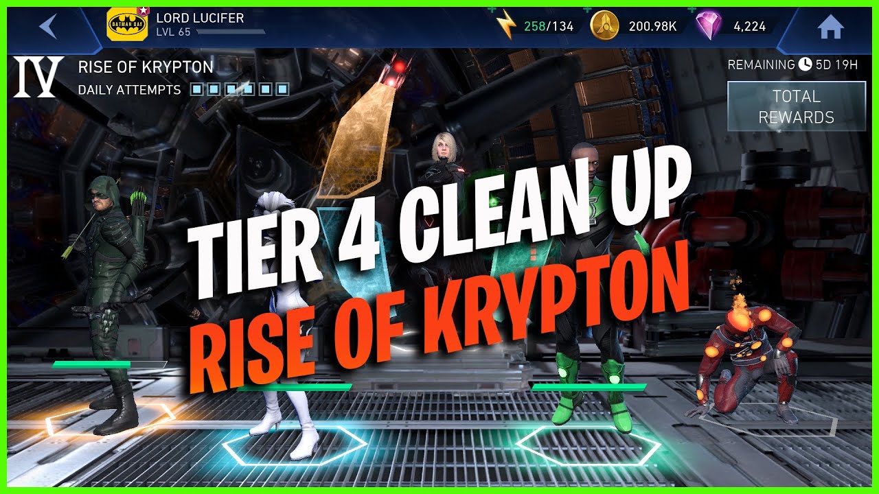 Injustice 2 Mobile | Rise Of Krypton Tier 4 Clean Up | Heroic 1 | Solo ...