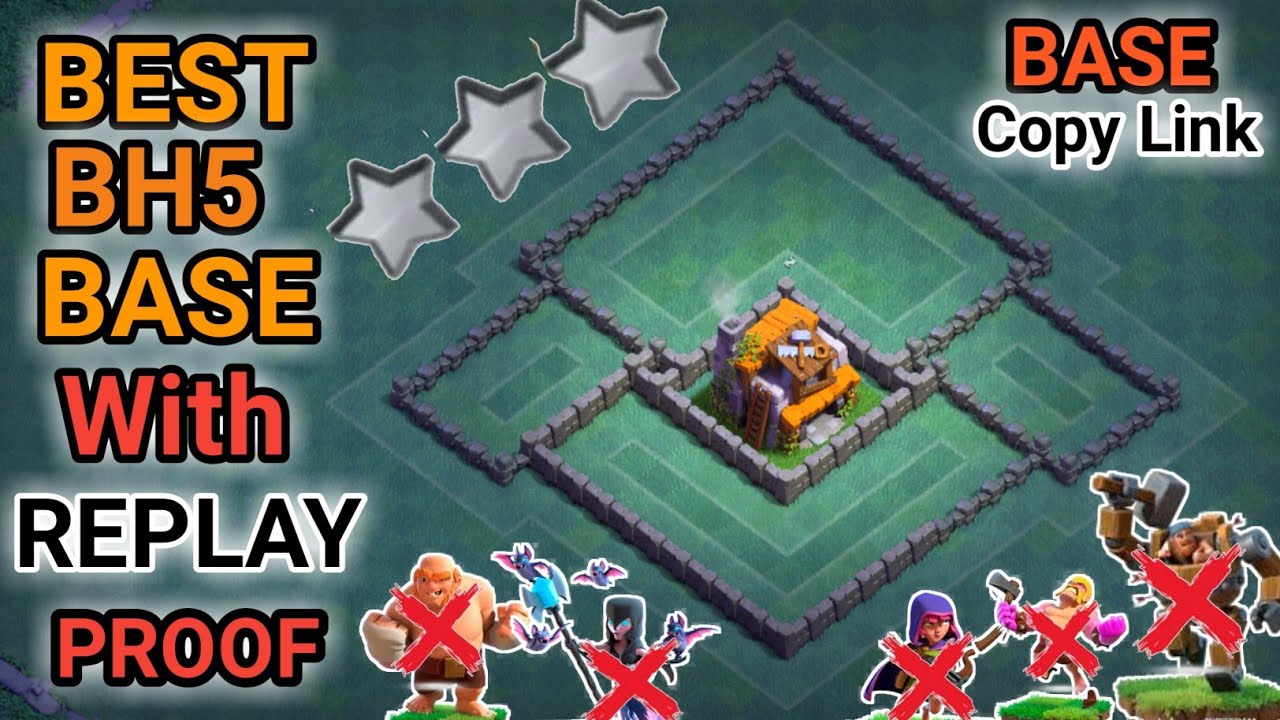 New BEST BH5 BASE With REPLAY 2021!! COC Builder Hall 5 Base Copy Link ...