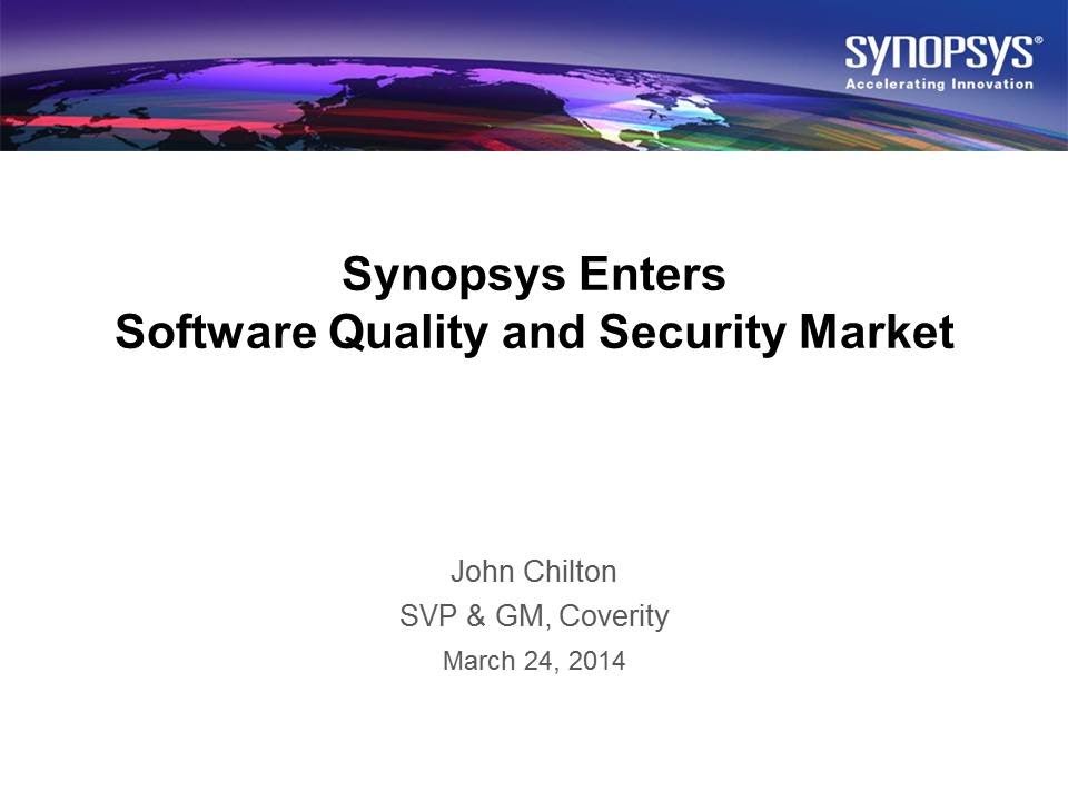 Coverity and Synopsys: Providing Software Quality and Security - YouTube