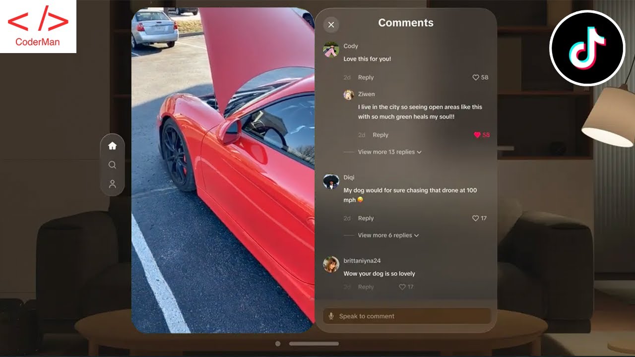 Watching TikTok on Apple Vision Pro - YouTube