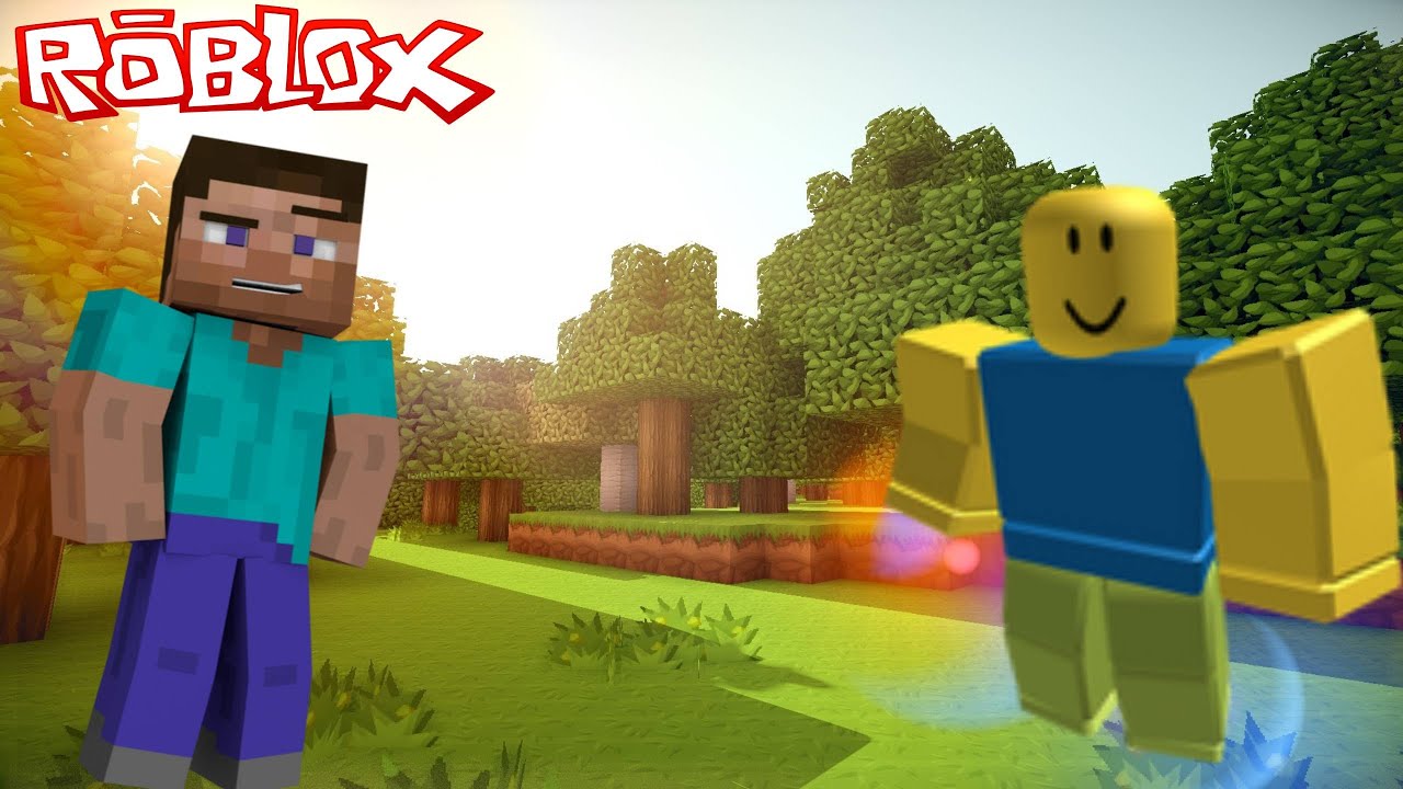 Playing MINECRAFT But On ROBLOX - YouTube