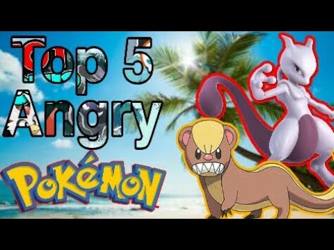 Top 5 Angry type Pokémon ||Angry Pokémon|| Pokémon in Hindi|| Crey ...