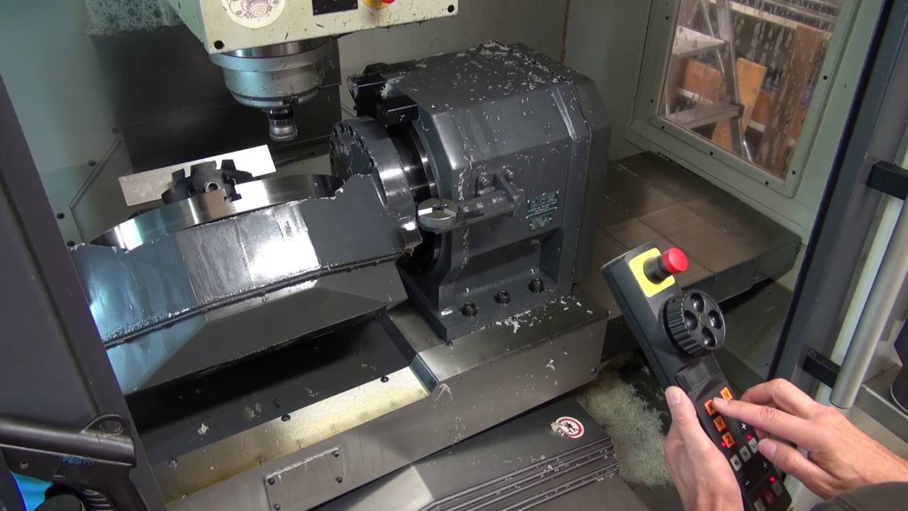 CNC Machine 5 AXIS Manual Operation (Making Sharp Aluminium Edge) - YouTube