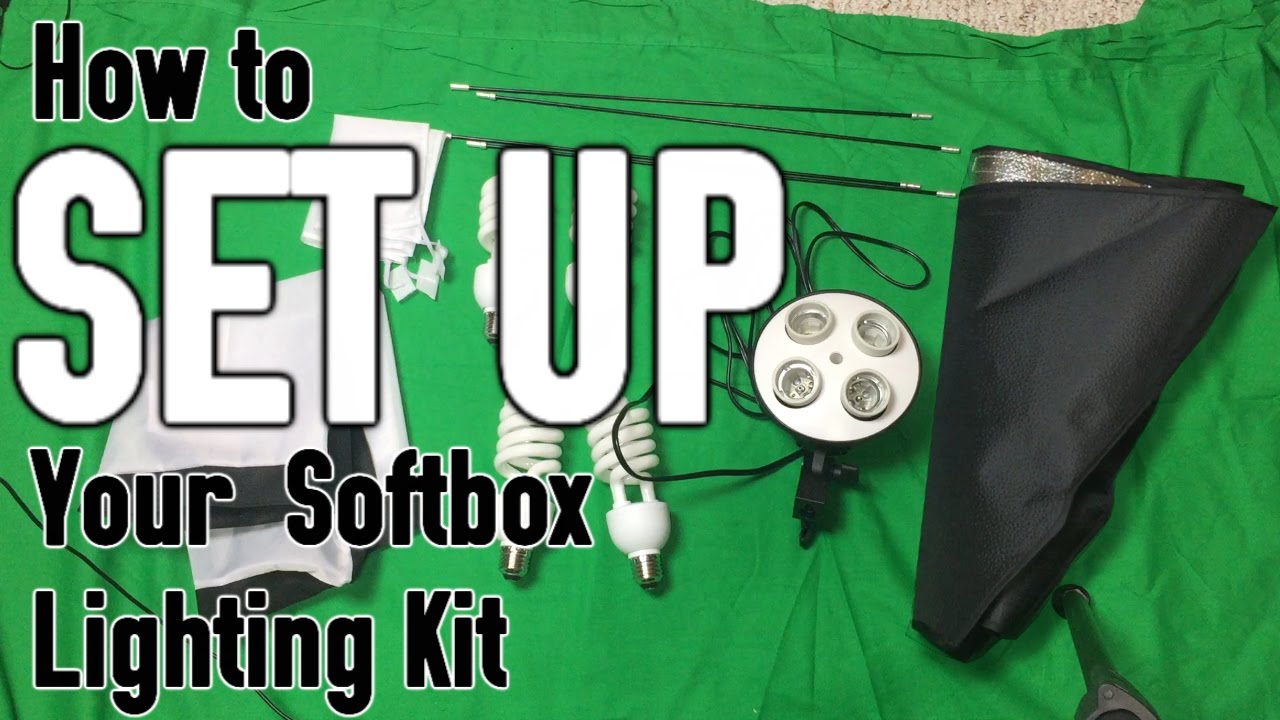 How to Set Up a Soft Box Lighting Kit - YouTube