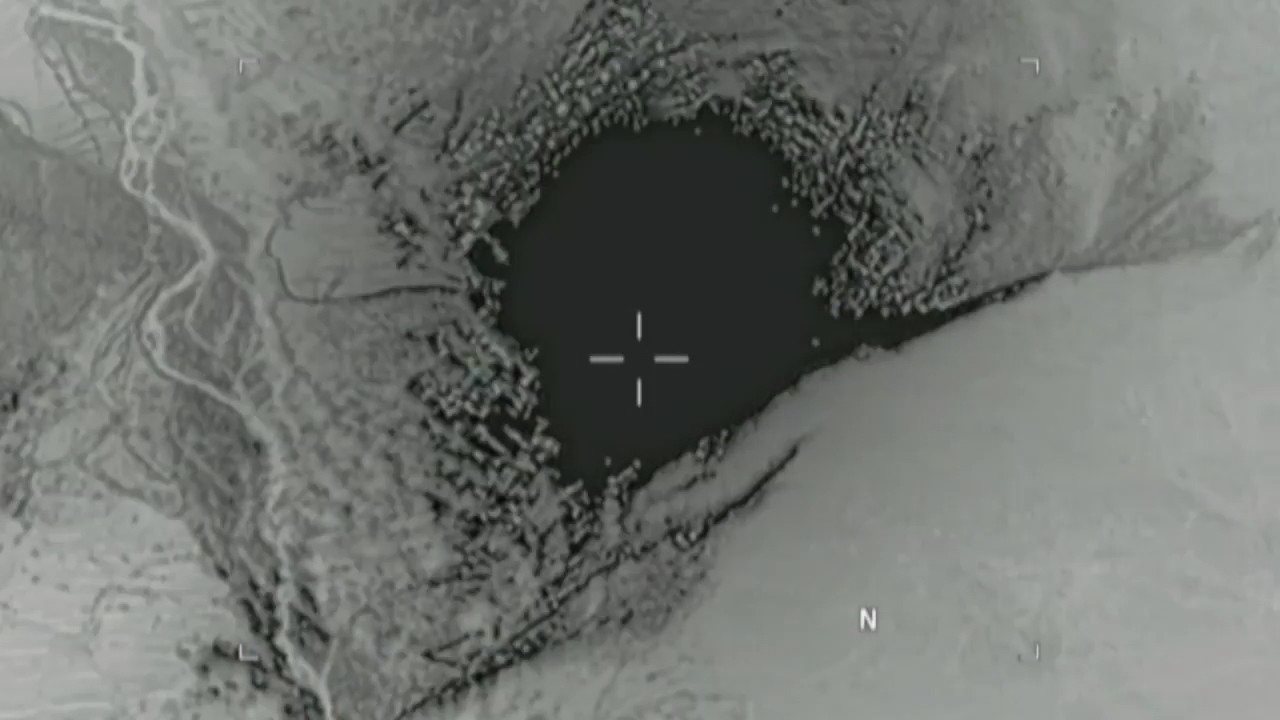 US military release footage of MOAB strike in Afghanistan. - YouTube