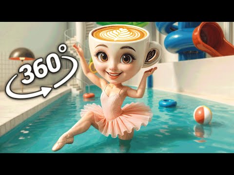 Ballerina Cappuccina Backrooms Waterpark (Found Footage) | 360° VR