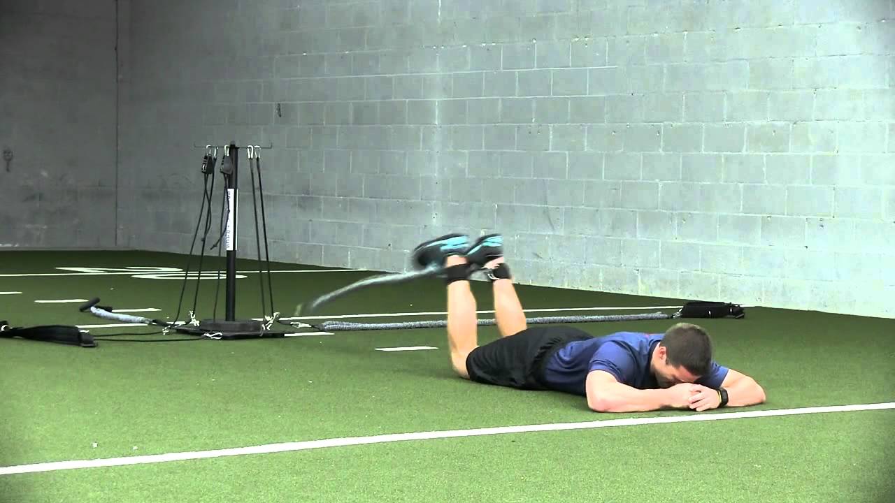 Prone Hamstring Curls Double Leg - YouTube