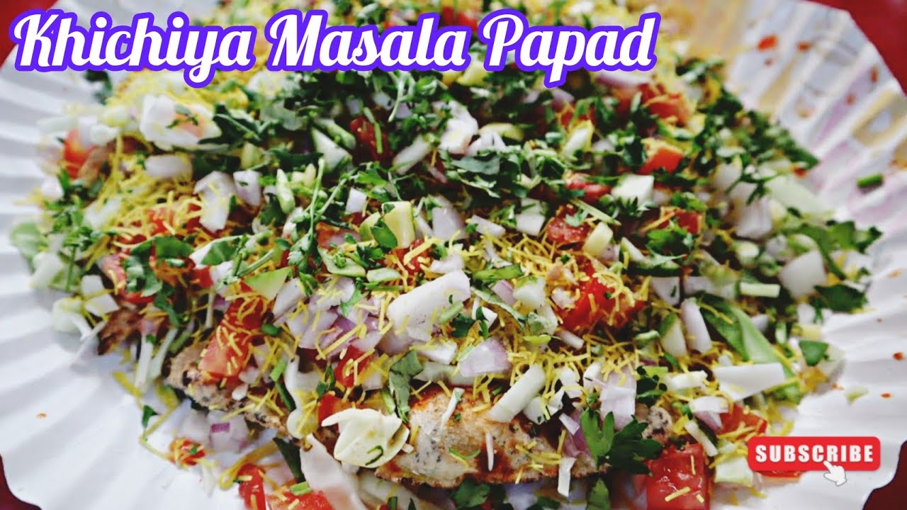 Mumbai Roadside Recipe | Khichiya Masala Papad Recipe |Street Food ...