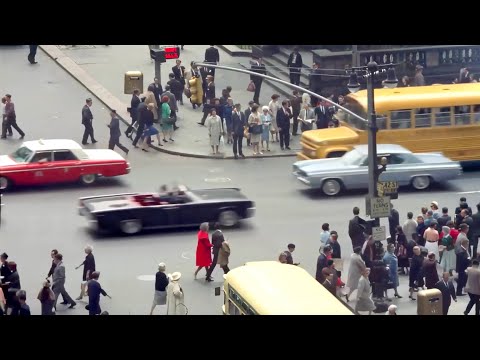 New York in 1963 [HD 60fps] 1960s Manhattan / 5th Avenue, 42nd Street & Riverside Park