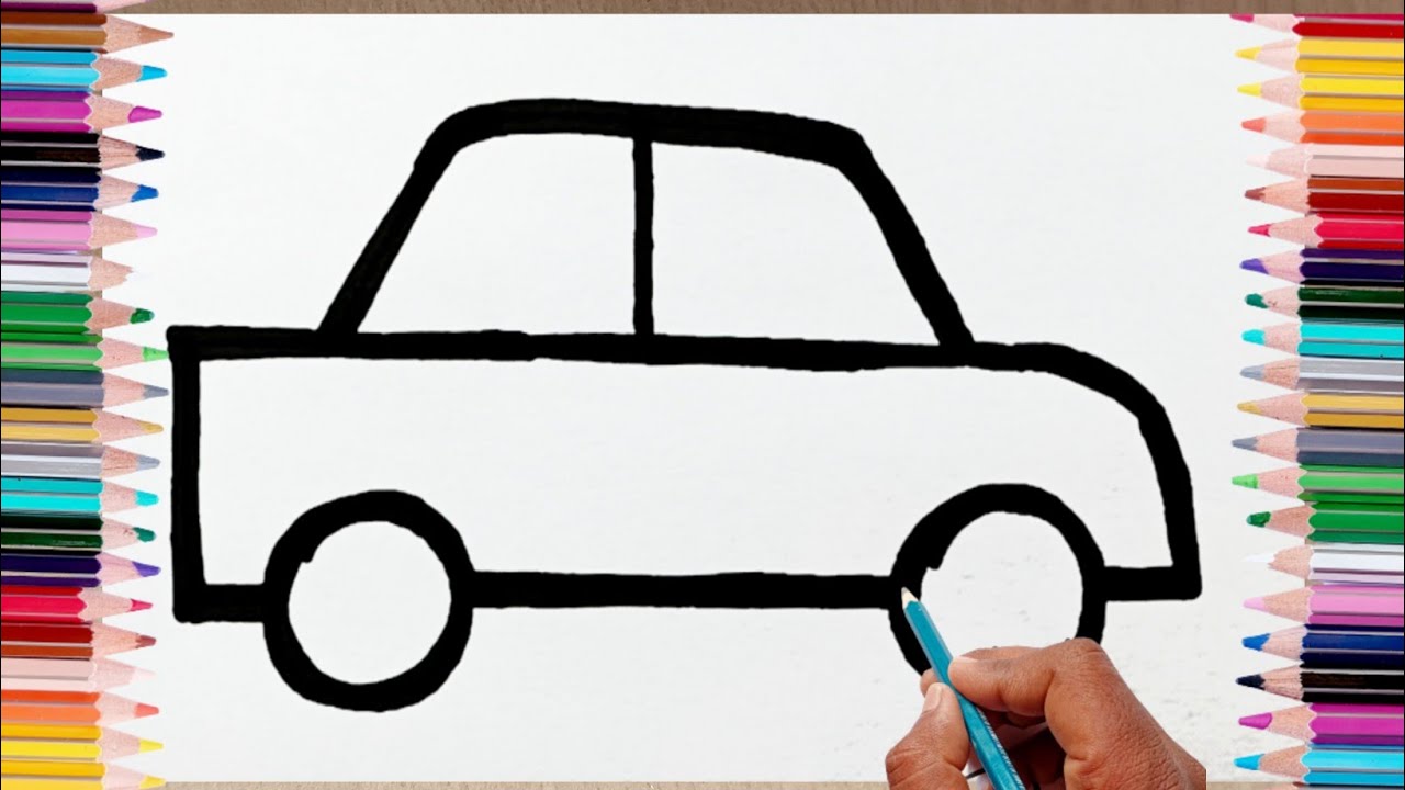 How to draw a car || Car drawing easy || @Cutedrawings01 - YouTube
