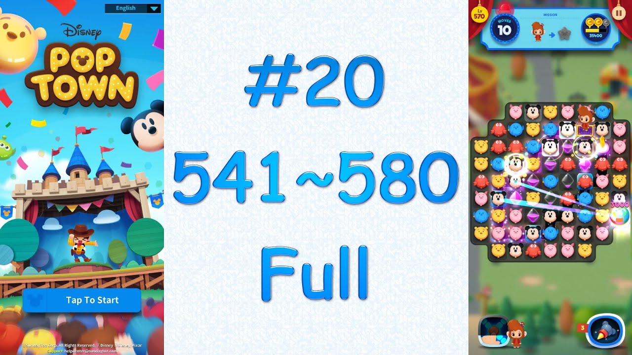 Disney POP TOWN #20 541~580 Walkthrough - YouTube