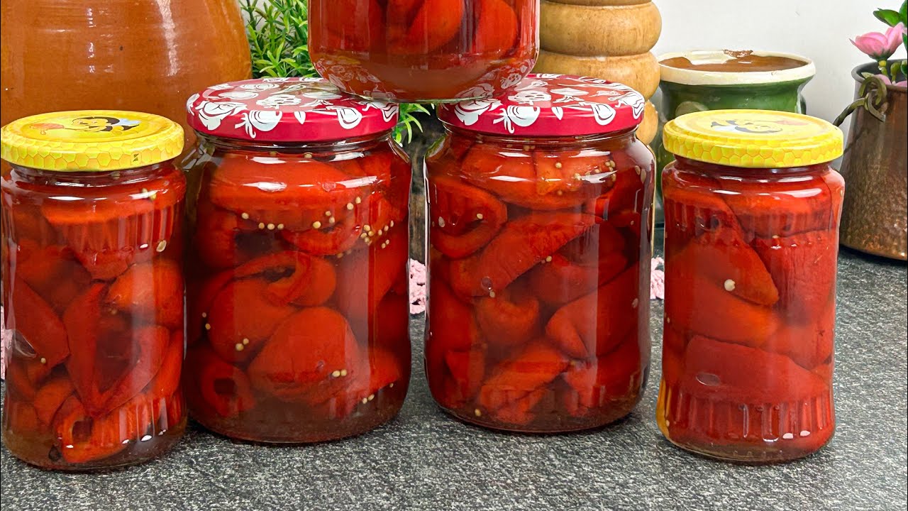 Gogosari in otet la borcan pentru iarna, soacra mea face cei mai ...