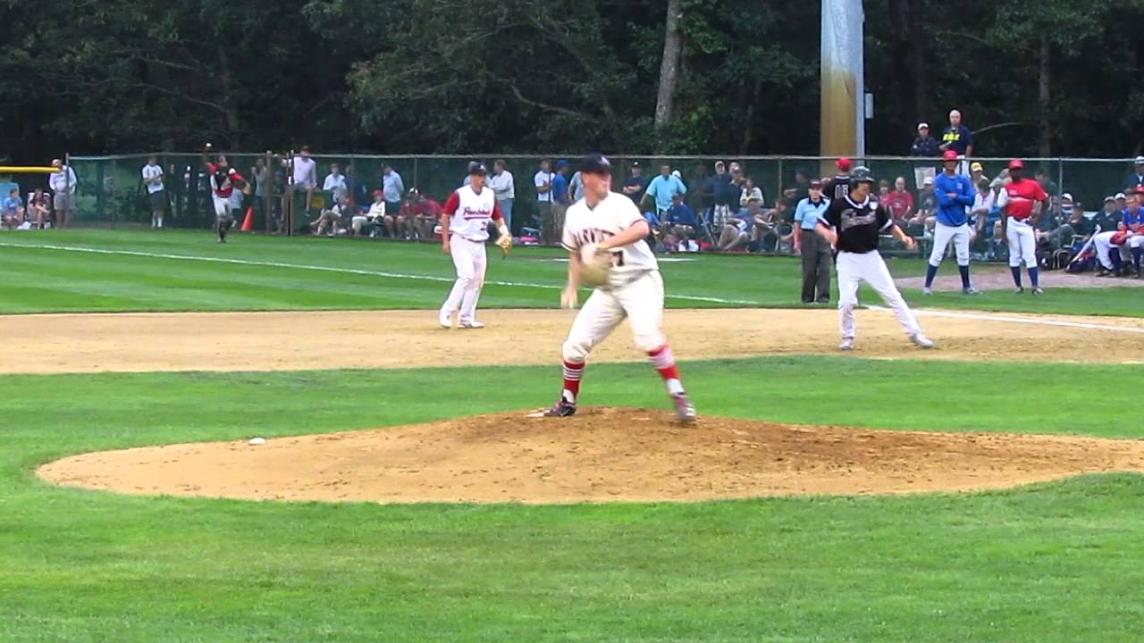 David Whitehead pitches in Cape Cod Baseball League All Star Game 7.28. ...