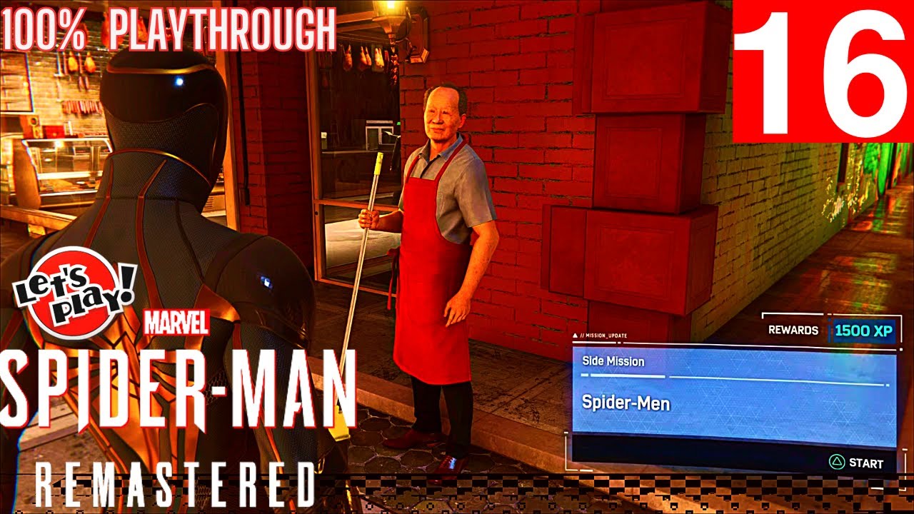 Spider Men Side Mission - Spider Man Remastered PS5 100 Percent ...