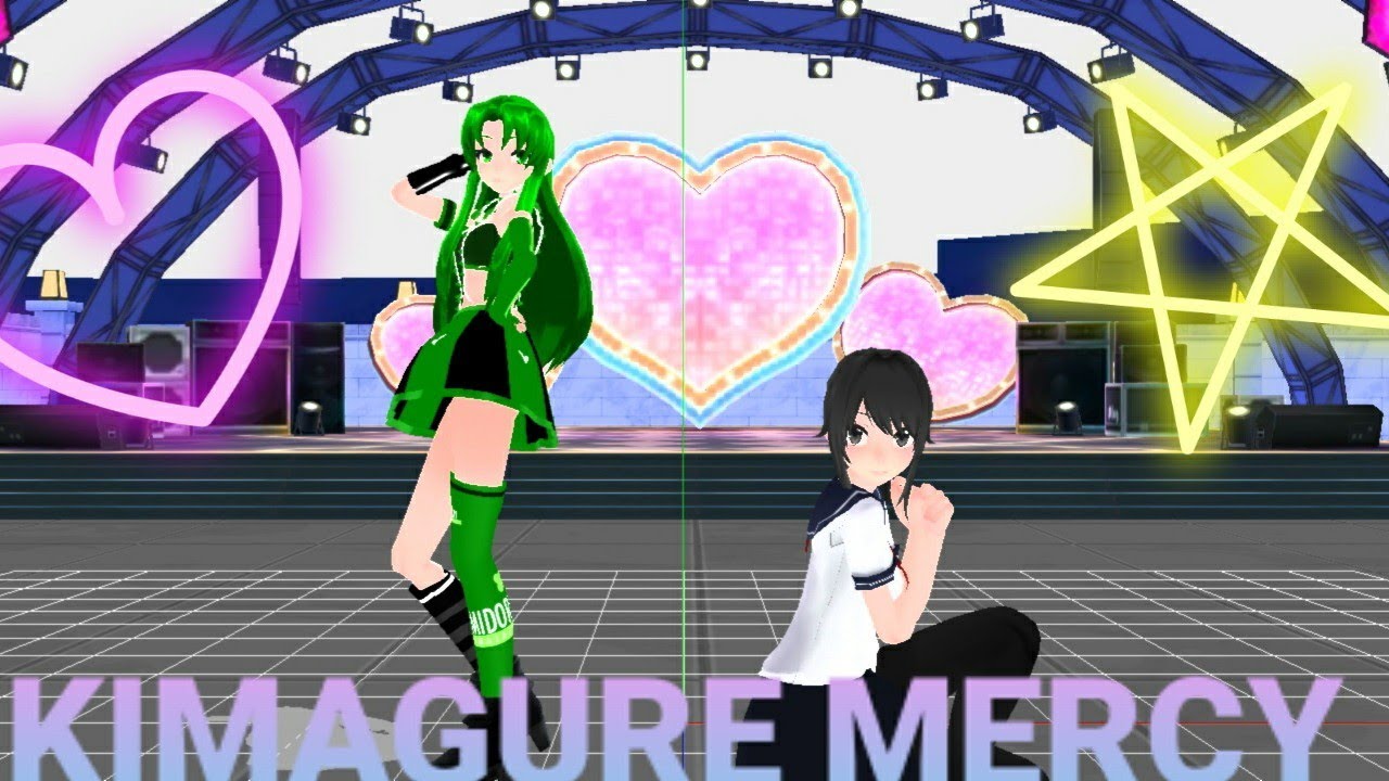 [MMD DL] KIMAGURE MERCY yandere simulator - YouTube