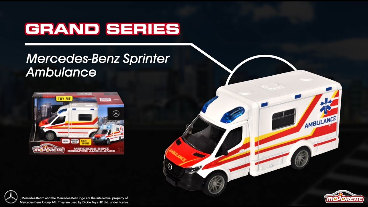 Majorette Grand Series Mercedes-Benz Sprinter Ambulance - YouTube