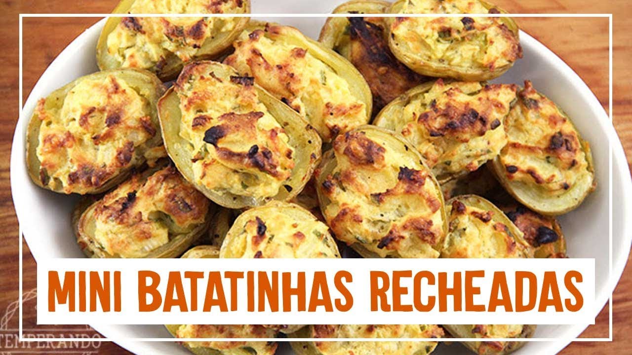 BATATINHAS RECHEADAS - Receita de Batatinhas recheadas e assadas - YouTube