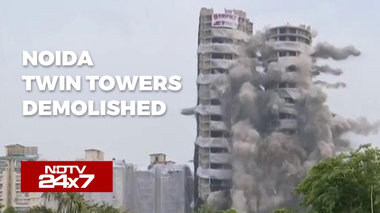 Noida Twin Towers Brought Down In India's Biggest Demolition - YouTube