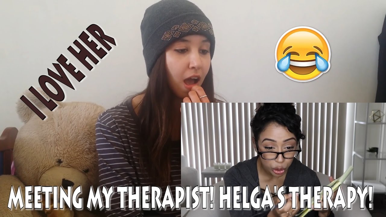 Liza Koshy - MEETING MY THERAPIST! HELGA'S THERAPY! _ REACTION - YouTube